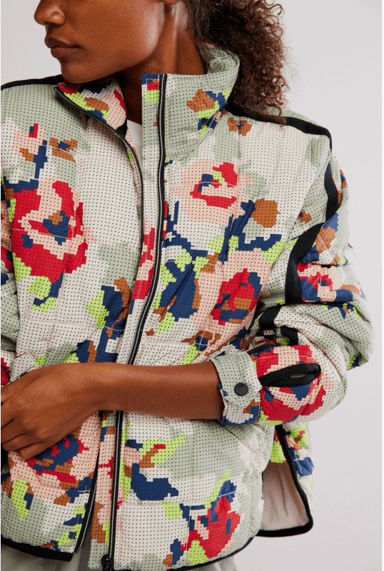 Pippa Packable Printed - Free People polar bear cross stitch primaloft ...