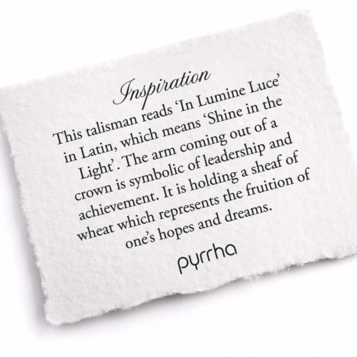 Inspiration Talisman - Pyrrha – Fred & Co.